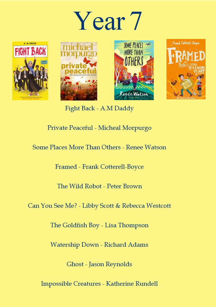 School Year Reading Lists – 2025/2026 | Bishop Heber High School